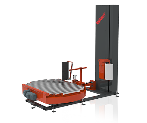 MP303 fully auto conveyorized pallet wrapper_Wuhan Mqspack Intelligent ...